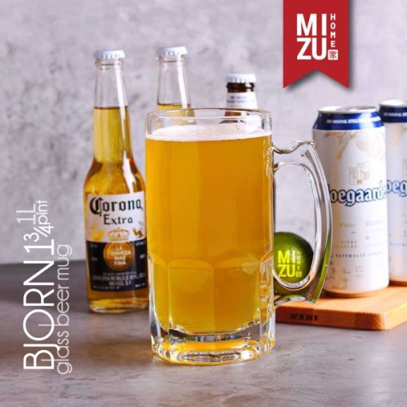 Promo Mizu Bjorn Glass Beer Mug Gelas Kaca Jumbo Gelas Bir Besar Gelas ...