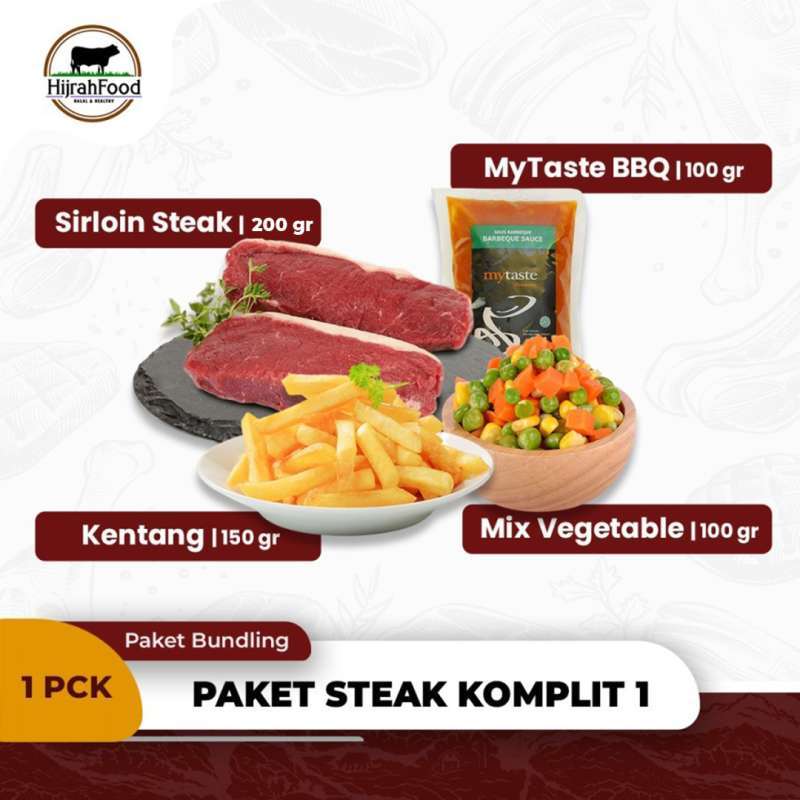 Promo BUNDLING Daging Steak Sirloin AUS Single Pack Paket Komplit Hemat ...