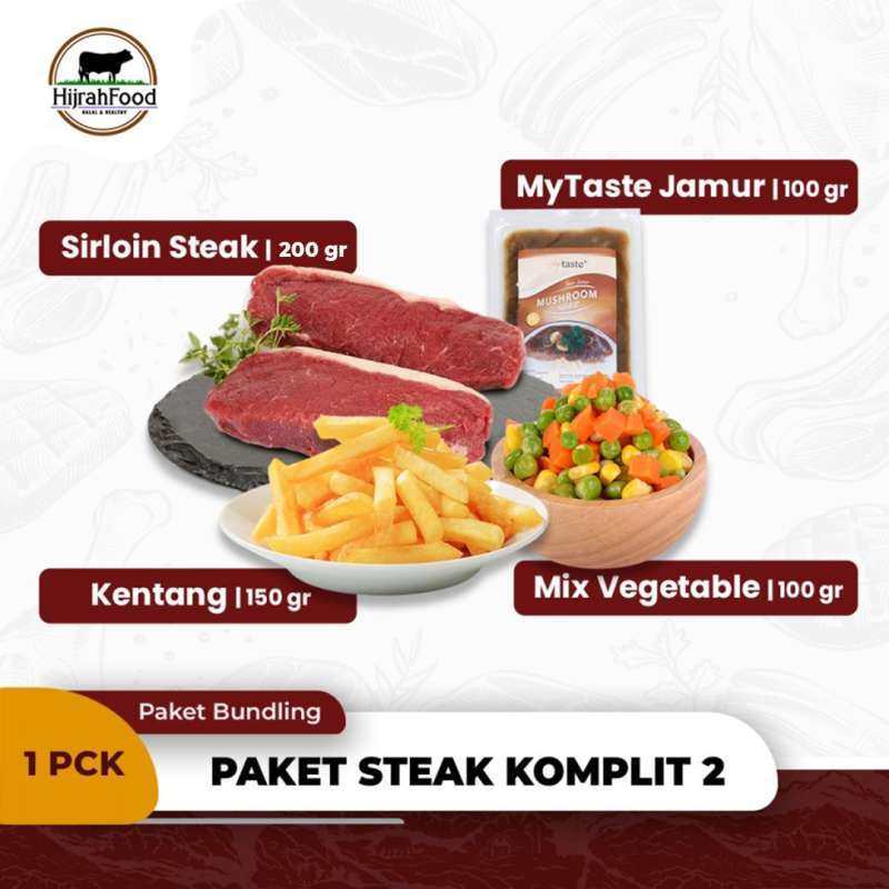 Promo BUNDLING Daging Steak Sirloin AUS Single Pack Paket Komplit Hemat ...