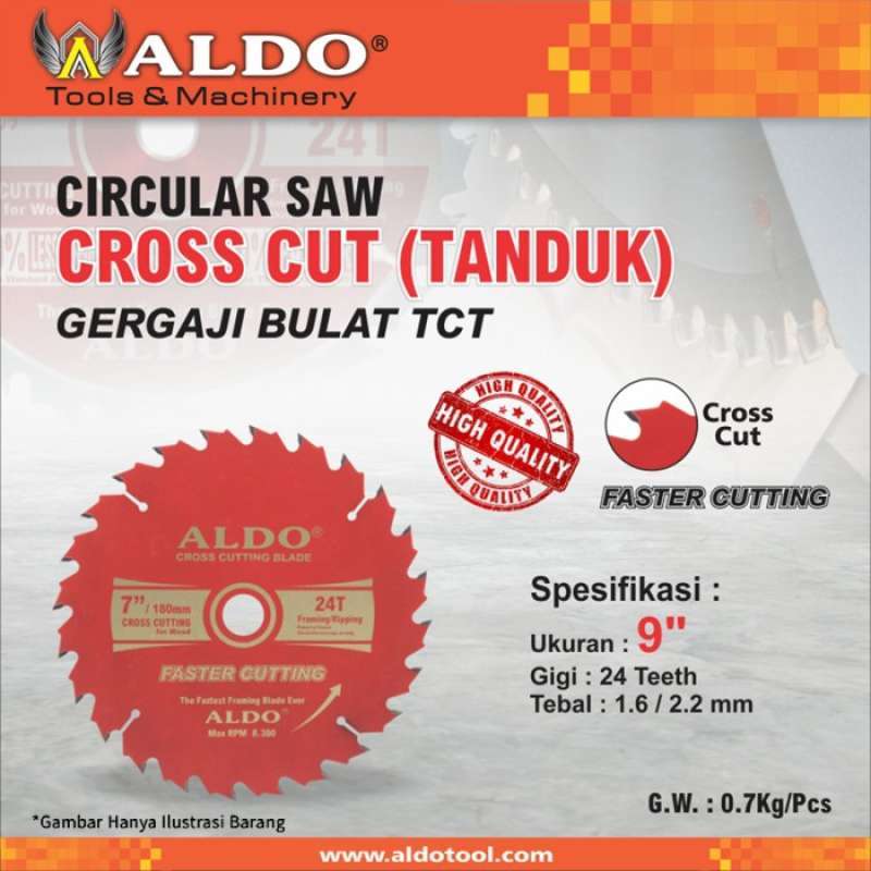 Promo CIRCULAR SAW CROSS CUT TANDUK HIGH QUALITY 9 INCH X 24 TEETH Diskon 23% di Seller Rhmd ...