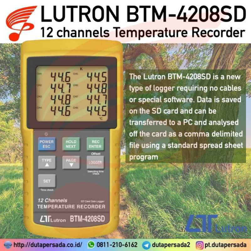 Promo Lutron BTM-4208SD 12 channels Temperature Recorder Diskon 23% di ...