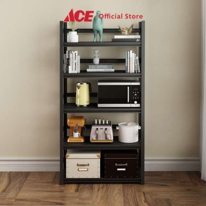 Promo New Ace - Krisbow Rak Besi 5 Tingkat Dengan Roda - Hitam Diskon 4 ...