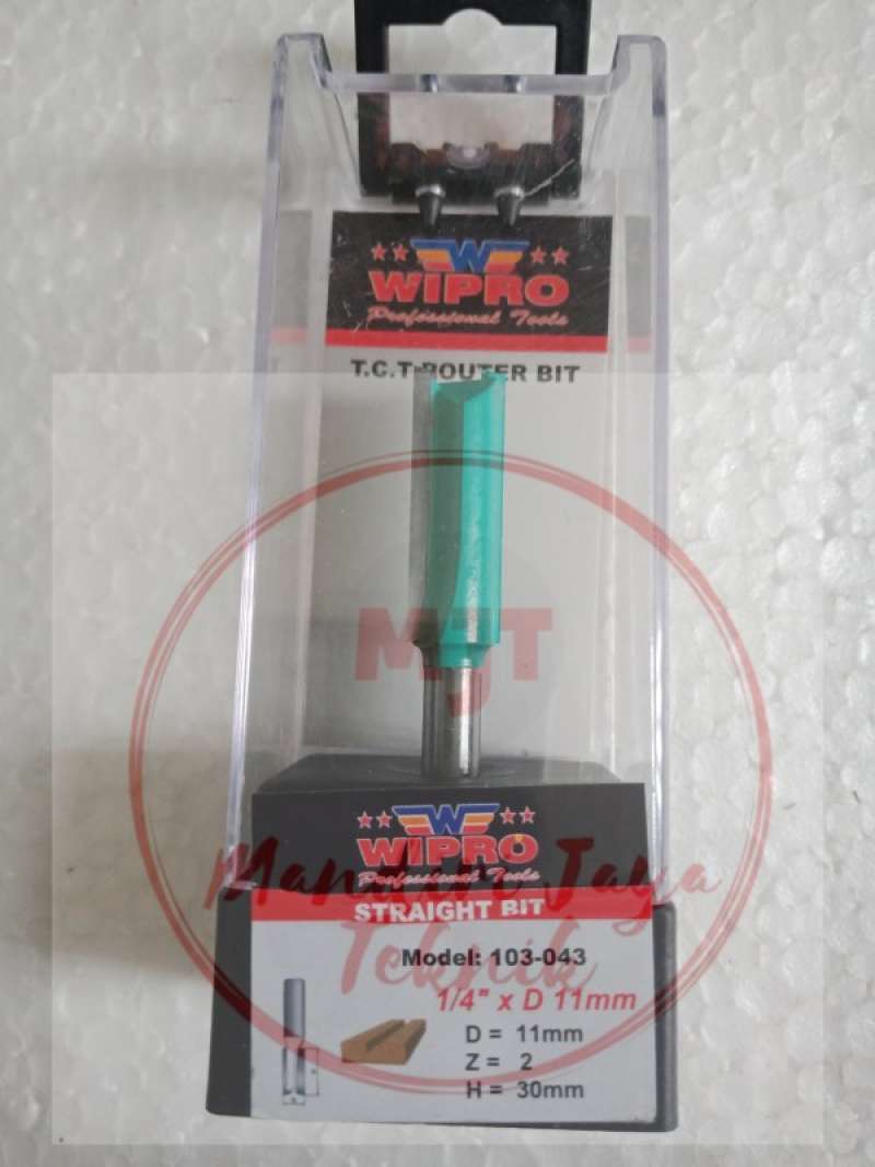 Jual Mata Profil Kayu Straight Bits 2 Flute 1/4 x 11mm WIPRO di Seller Mandiri Jaya Teknik ...
