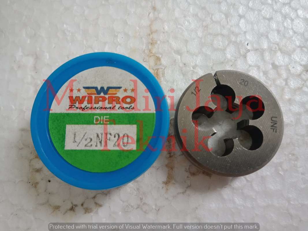 Jual Mata Senai Snai drat luar / Round Dies 1/2 x 20 UNF WIPRO di Seller Mandiri Jaya Teknik ...