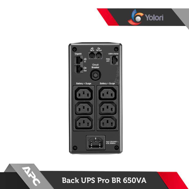 Jual APC Back-UPS Pro 650VA 230V AVR LCD 6 IEC outlets di Seller Yolori ...