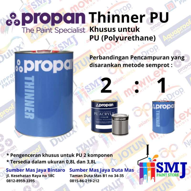 Jual THINNER PU POLYURETHANE PROPAN 1 LITER di Seller Sumber Mas Jaya Bintaro - Bintaro, Kota ...