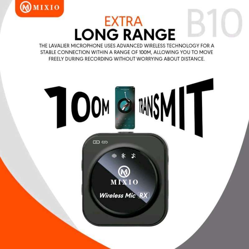 Jual Mixio B10 Wireless Microphone Mic Wireless Live Clip On Hp Camera ...