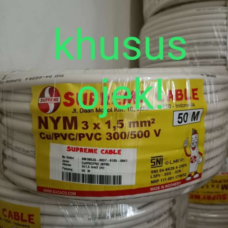 Promo KABEL POWER / LISTRIK NYM 3X1.5 3 x 1. 5 SUPREME Diskon 23% di ...