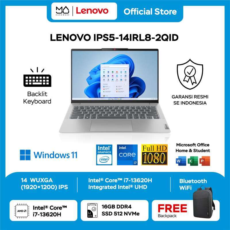 Jual Laptop Lenovo IdeaPad Slim 5 14IRL8 82XD002QID Core I7 13620H 16GB 512GB SSD 14 WUXGA IPS