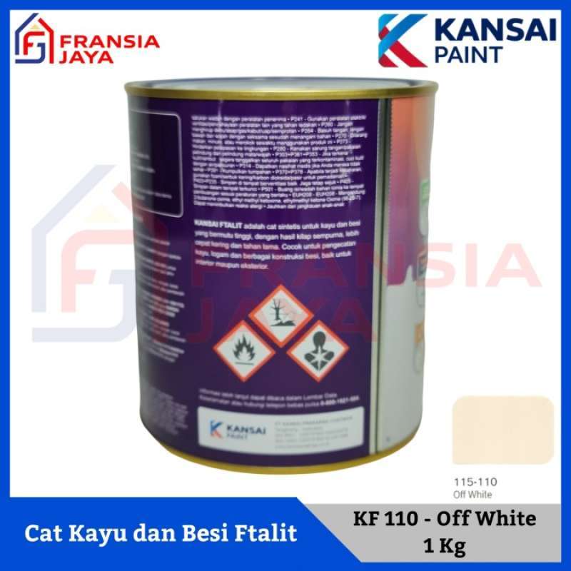 Promo Cat Minyak Besi Dan Kayu Ftalit Off White Kf 110 1 Kg Kansai ...