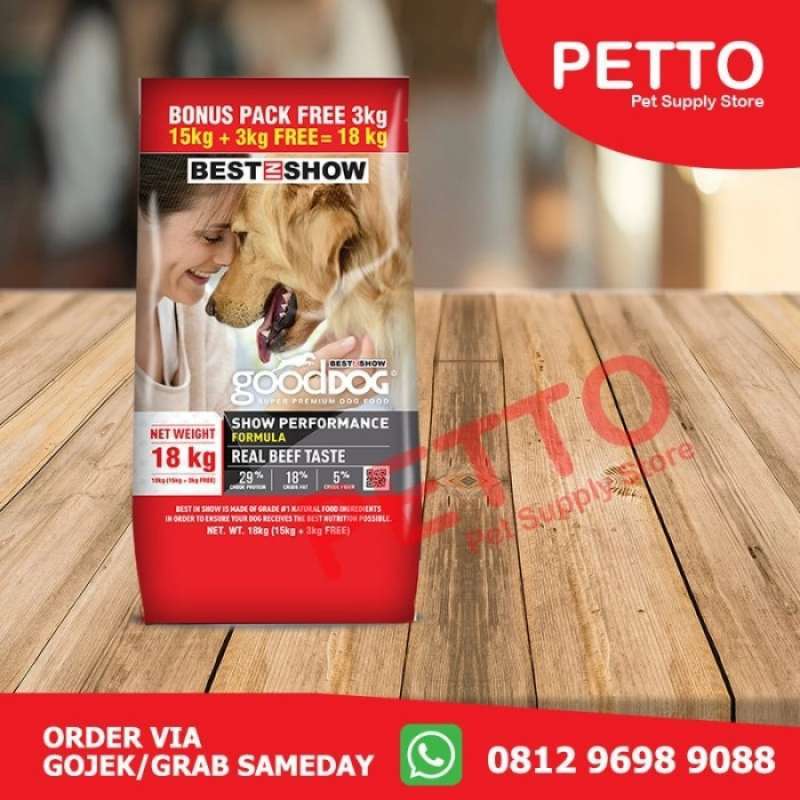 Promo 100% Produk Ori Best In Show Beef 18 Kg Good Dog Performance 18 ...