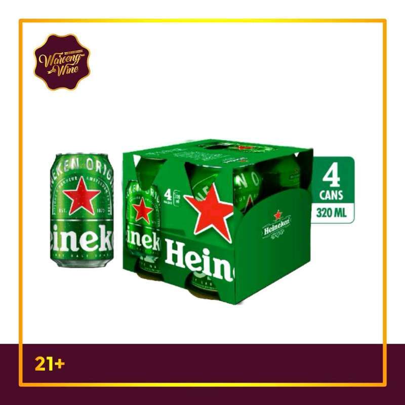 Jual Heineken Can 320ml - Paket 4 Can Beer di Seller Waroeng Wine ...