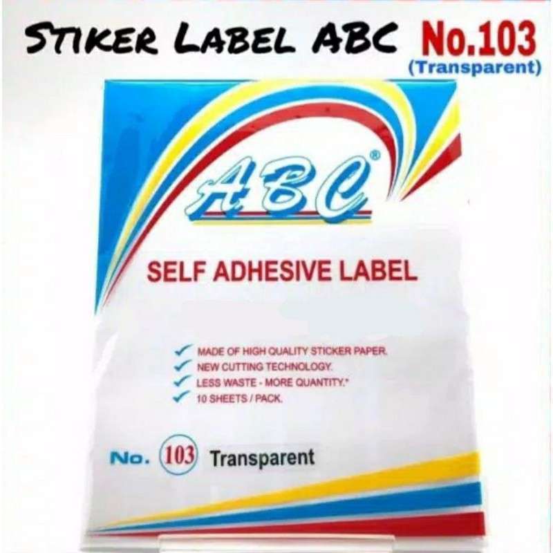 Jual Label undangan/ label nama 103 transparan ABC di Seller jumon_mart ...