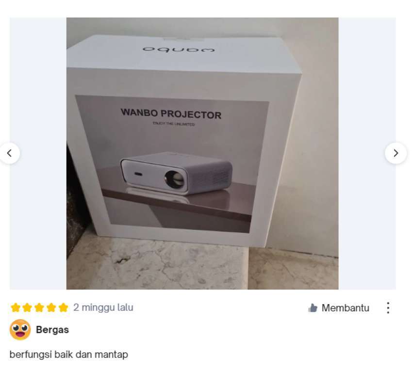 Jual Wanbo X5 Smart Projector Android 4K Proyektor Auto Focus 1100 ANSI ...