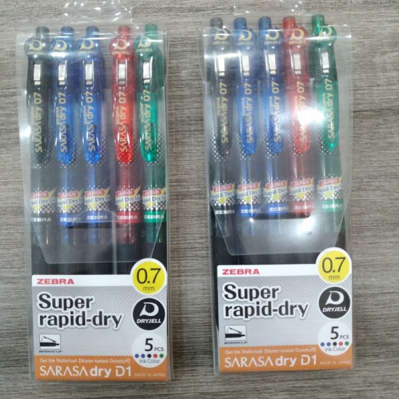 Jual pulpen gel sarasa zebra super rapid dry set 5 di Seller smart ...