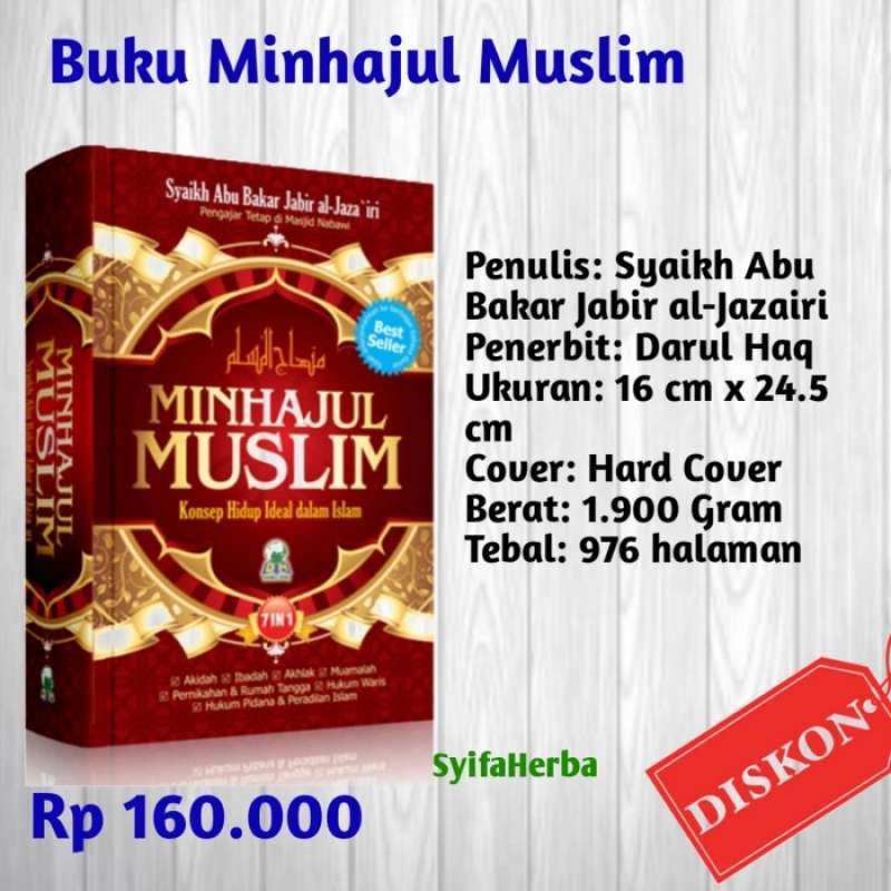 Promo Buku Minhajul Muslim | Kitab Minhajul Muslim Darul Haq Diskon 23% ...