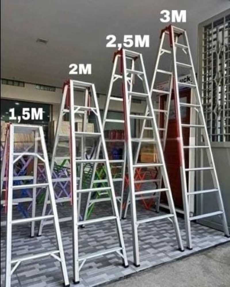 Promo Tangga Lipat Aluminium 2.5Meter - 3Meter /Tangga Kebanggan/Ready ...