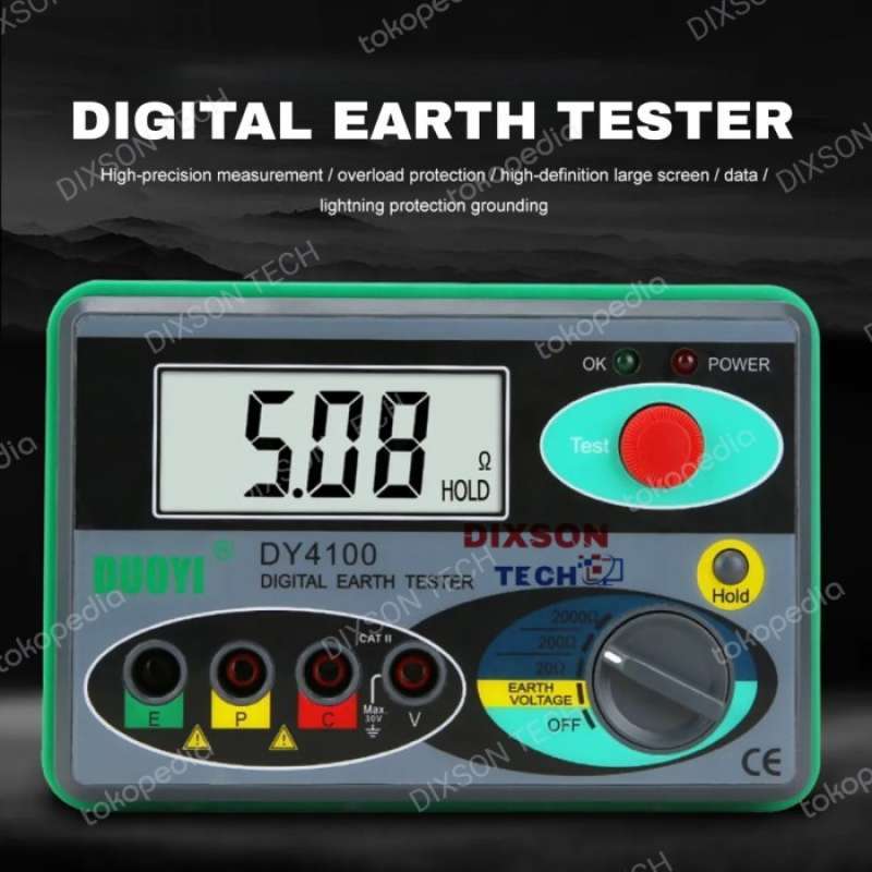 Promo ALAT DIGITAL GROUNDING TESTER EARTH TESTER DOUYI DY4100 (DY-4100 ...