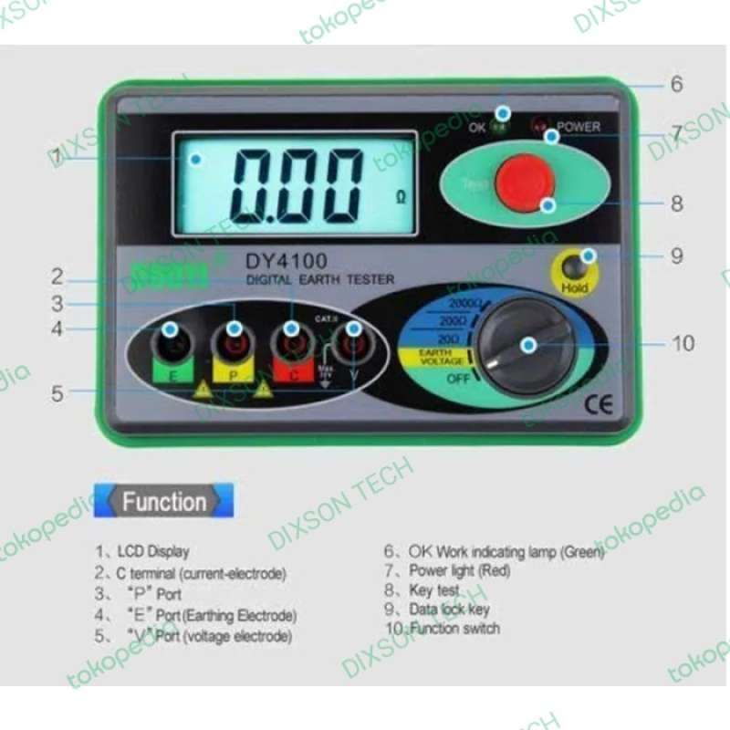 Promo ALAT DIGITAL GROUNDING TESTER EARTH TESTER DOUYI DY4100 (DY-4100 ...