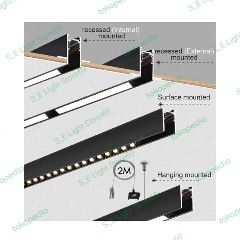 Promo Led Magnetic Track Light Rell Tracklight Magnetic Outbow Dan ...