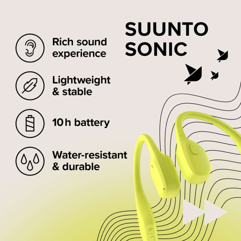 Jual Suunto Sonic Lime - Bone Conduction Headphones With Excellent ...