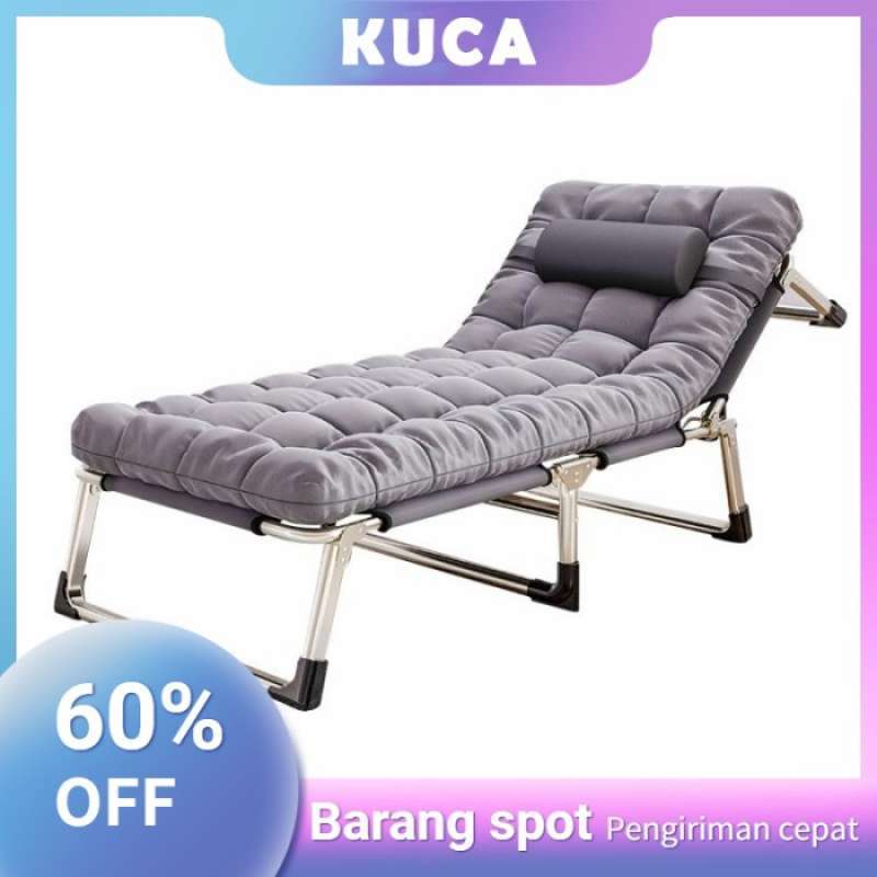 Promo Kursi Malas Lipat Plus Kasur Dan Bantal Folding Bed Murah Diskon ...