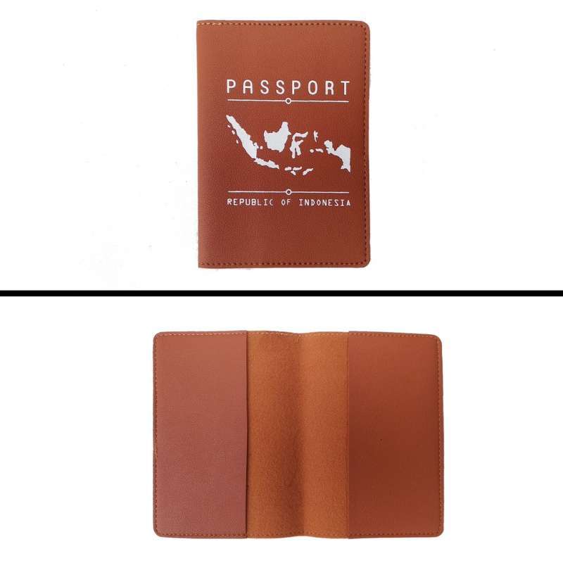 Jual Garuda Cover Passport Bahan Miniso Colorful - Coklat Muda Di ...