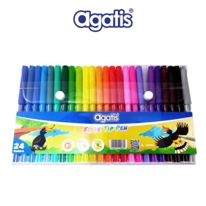 Jual AGATIS Spidol Warna Fibre Tip Pen 24 Warna di Seller Merauke ...