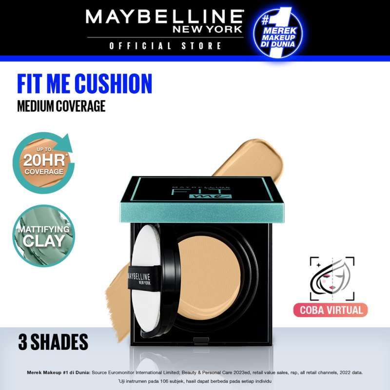 Jual Maybelline Fit Me Matte+Poreless Cushion Foundation - Makeup ...