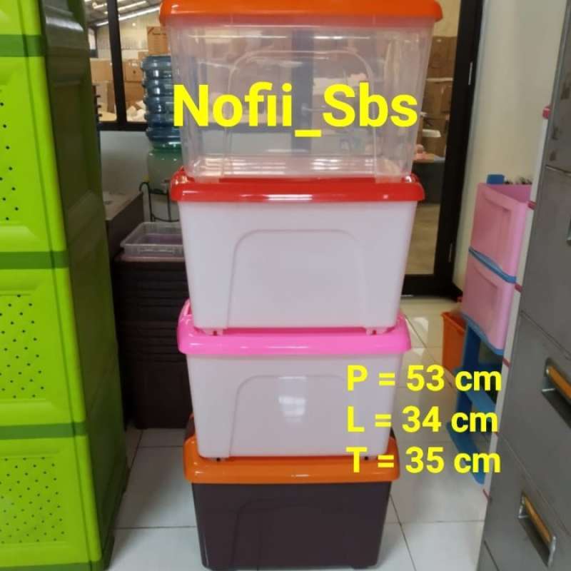 Promo Box Container Transparan Solid+Roda Diskon 33% di Seller ...