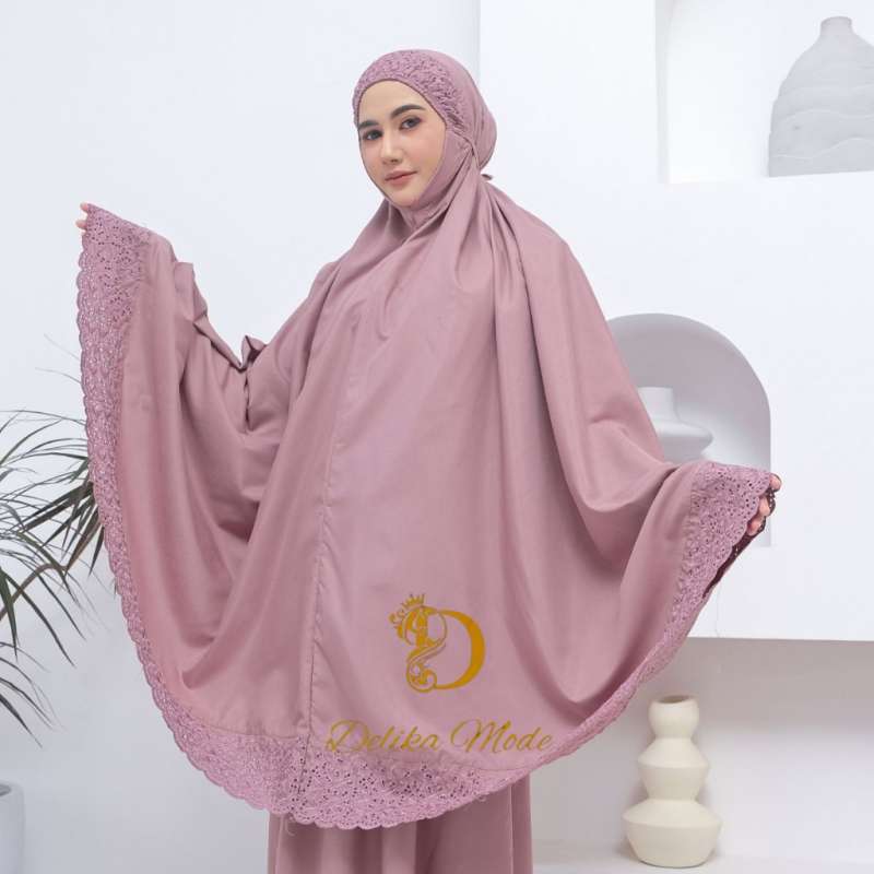 Promo Mukena Siti Khadijah Katun Premium Dewasa Full Bordir Free Tas ...