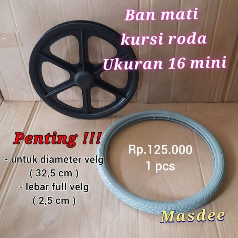 Promo Ban mati kursi roda ukuran 16 mini Diskon 23% di Seller Rizky ...