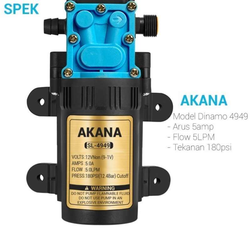 Promo POMPA AIR DC 12 VOLT HIGH PRESSURE AKANA - OTOMATIS TEKANAN ...