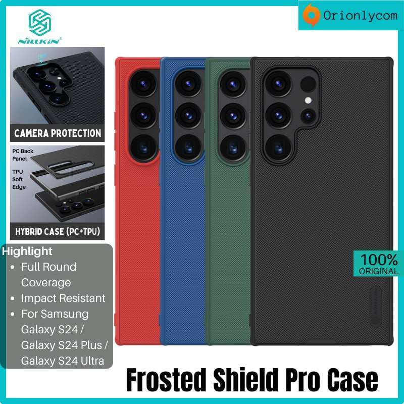 Promo Case Samsung Galaxy S24/Ultra/Plus NILLKIN Frosted Pro Hybrid Casing - Galaxy S24 Deep ...