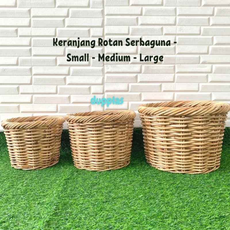 Promo Sale Set Keranjang Rotan Bulat Serbaguna Cover Pot Tanaman ...
