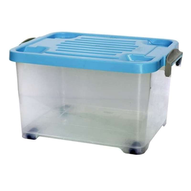 Promo New Kiramas Container Box Roda Bening Transparan Kotak Storage ...