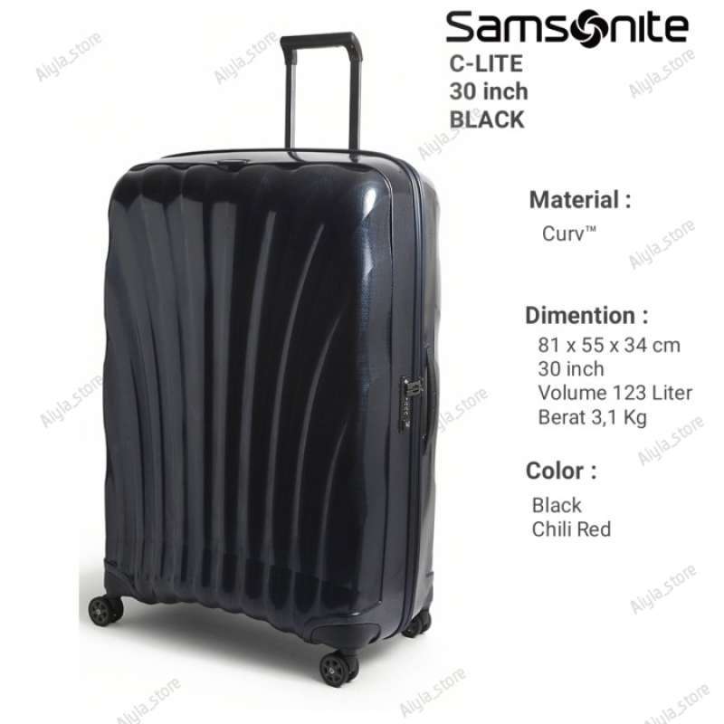 Jual Sale Samsonite C-Lite 81 Cm 30 Inch Lightweight 3.1 Kg Koper Hardcase - Black di Seller ...