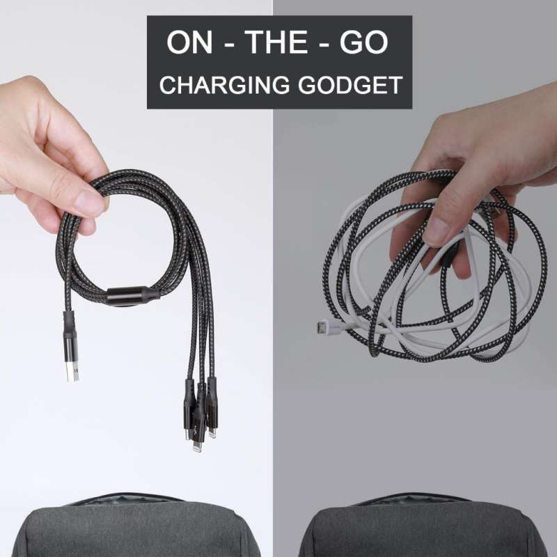 Jual MISO Kabel Pengisian Daya Kabel Charger 3in1 Super Cepat Micro USB ...
