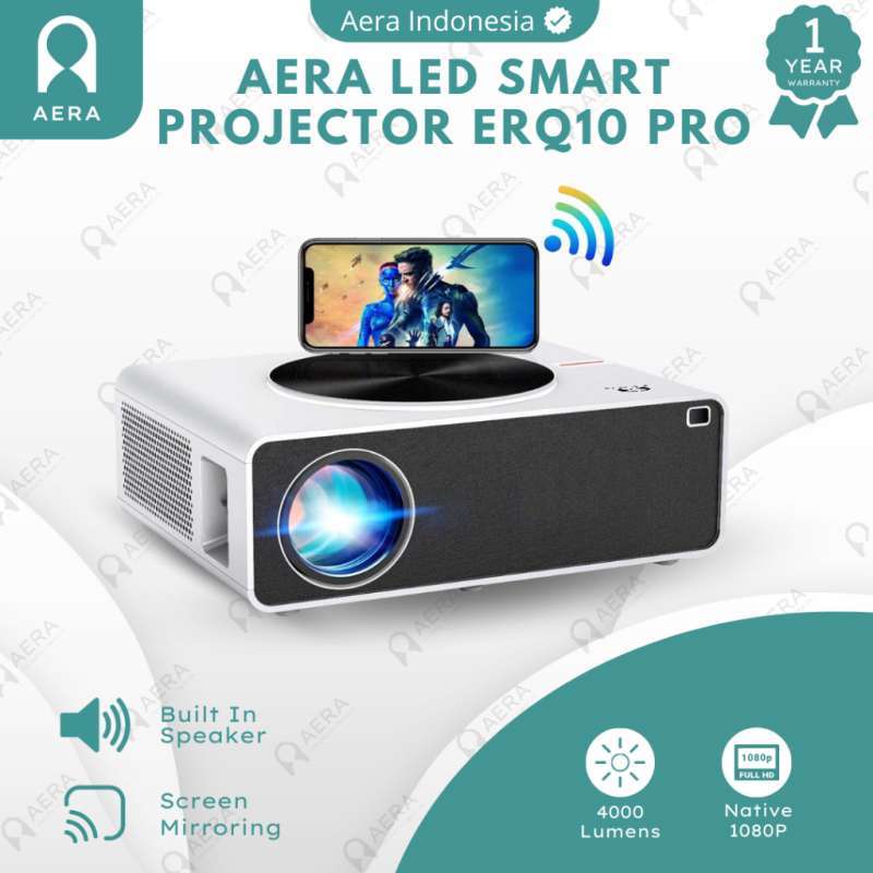 Promo AERA Smart Projector ERQ10 4000 Lumens Screen Mirroring Full HD ...