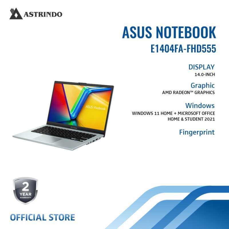 Jual Asus Vivobook Go 14 E1404fa Amd Ryzen 5-7520u 14 8gb 512gb Fhd ...