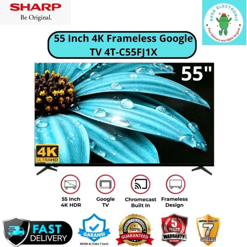 Jual SHARP 4T-C55FJ1X GOOGLE TV 4K UHD HDR 55 DOLBY AUDIO di Seller ...