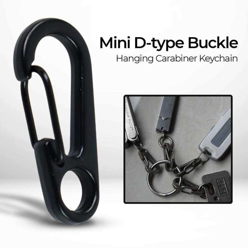 Jual Agares Mini D-type Buckle Hanging Carabiner Keychain EDC B36 ...