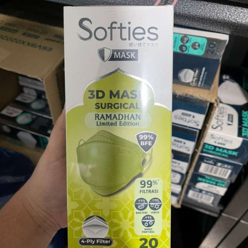 Promo masker softies 3d mask surgical 4 ply isi 20 - edisi ramadhan ...