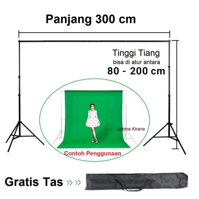 Promo Promo Backdrop Stand Background Tiang Kain Layar Foto Studio ...