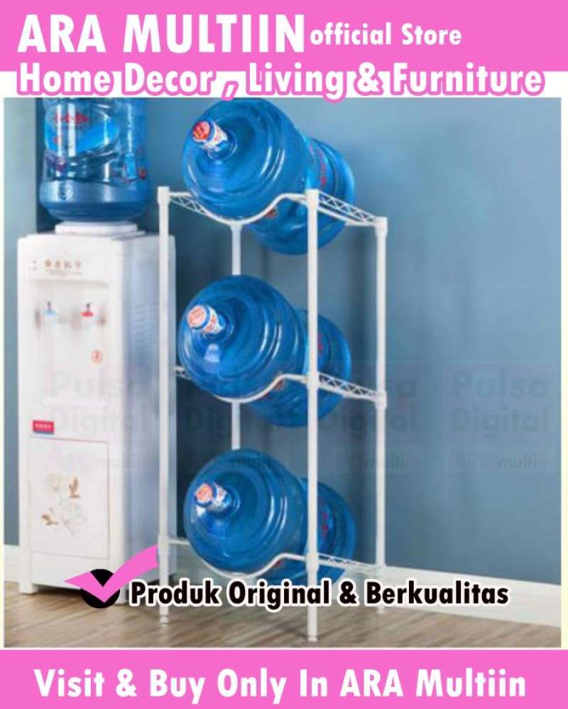 Promo Baru Krisbow Rak Penyimpanan Galon Aqua 3 Tingkat Terbaik Diskon ...