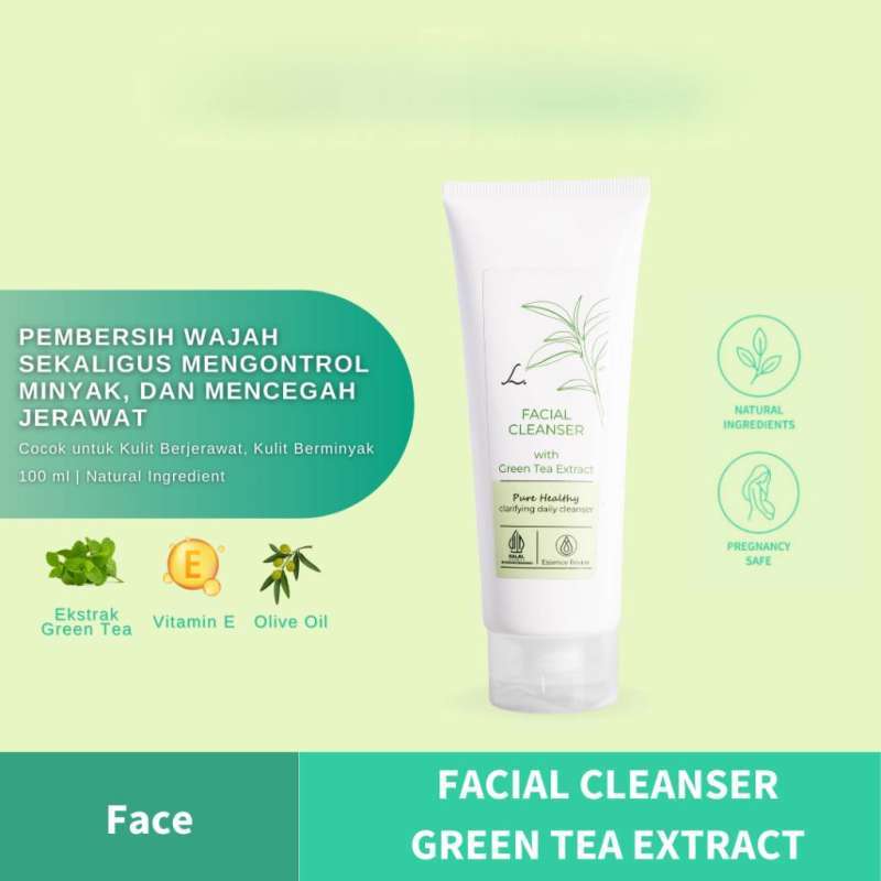 Jual Larissa Facial Cleanser New Green Tea Acne / Green Tea Extract Di ...