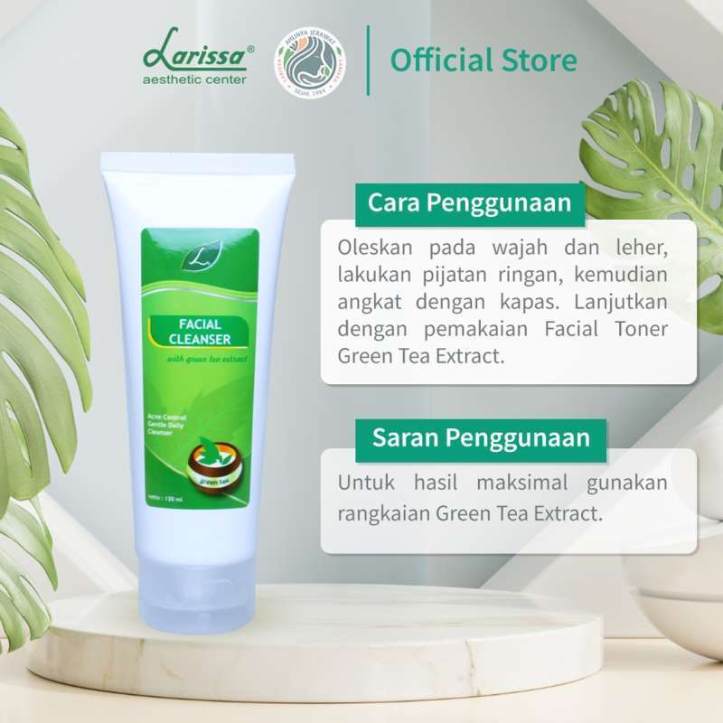 Jual Larissa Facial Cleanser New Green Tea Acne / Green Tea Extract Di Seller Larissa Aesthetic ...