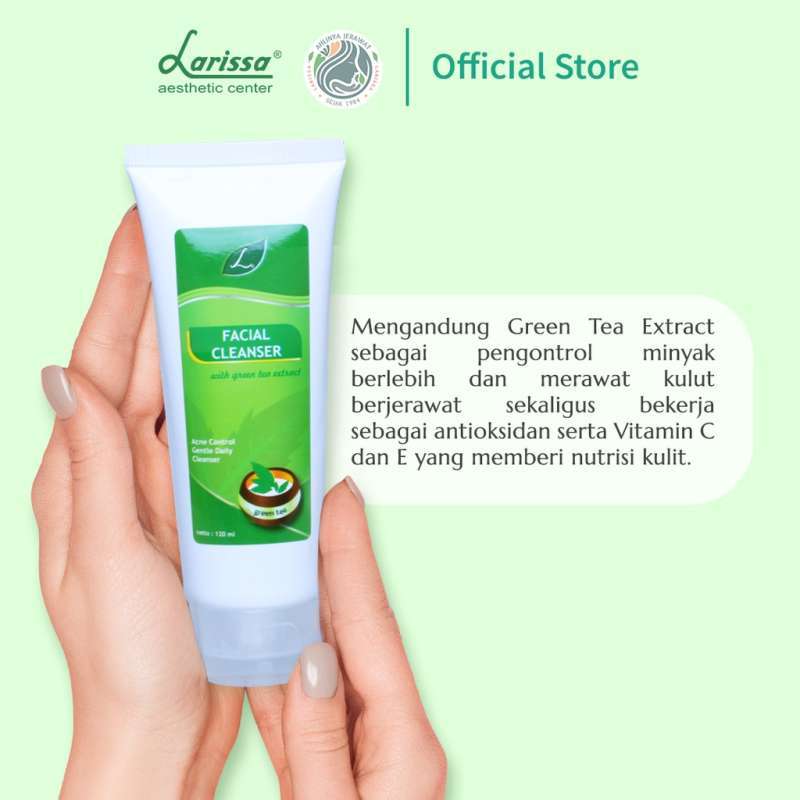 Jual Larissa Facial Cleanser New Green Tea Acne / Green Tea Extract Di ...