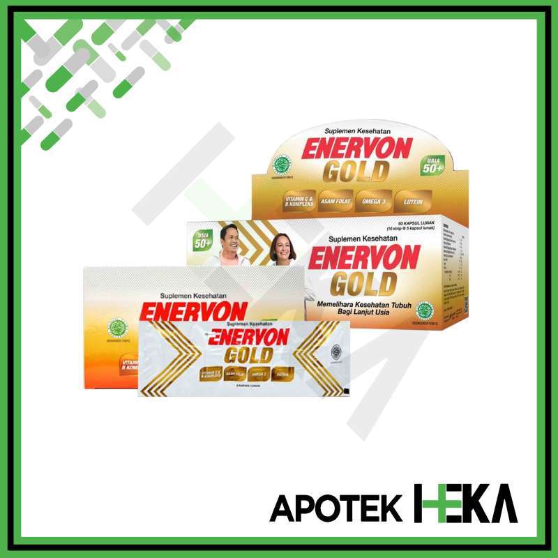 Jual Enervon Gold Box isi 10x5 Kapsul - Multivitamin Lanjut Usia di ...