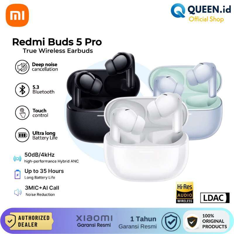 Jual Xiaomi Redmi Buds 5 Pro TWS True Wireless Earbuds Headset ...